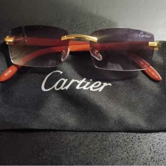 Cartier | Accessories | Cartier Rimless Sunglasses Luxury Designer ...